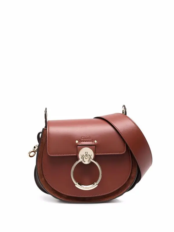 Chloé Tess Ring-embellished Shoulder Bag - Brown