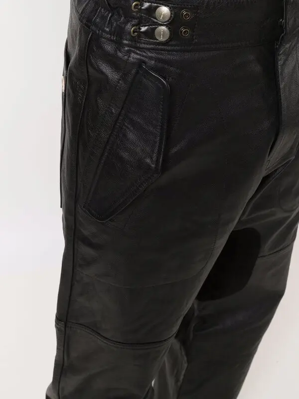 DIESEL® Straight-leg Leather Trousers