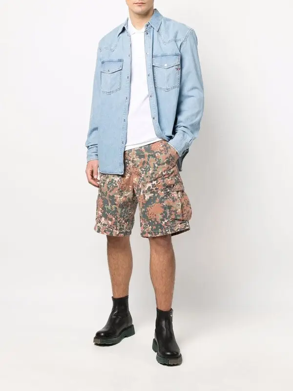 DIESEL® D-ocean Western Denim Shirt - Blue