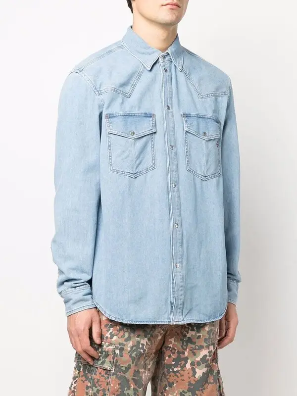 DIESEL® D-ocean Western Denim Shirt - Blue