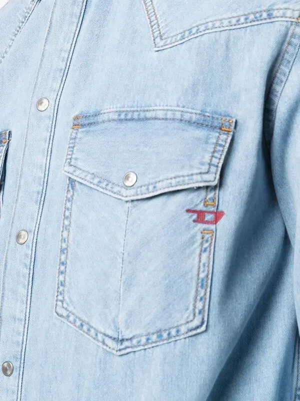 DIESEL® D-ocean Western Denim Shirt - Blue