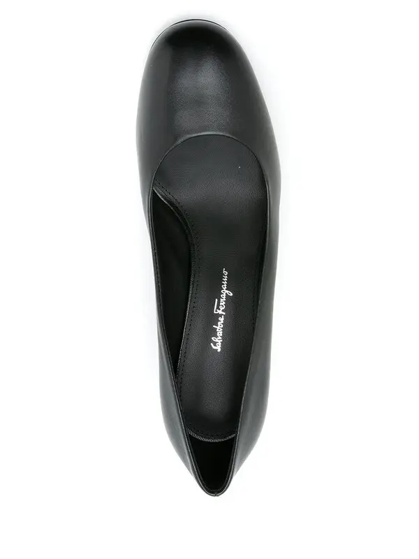 FERRAGAMO Farrah Leather Pumps - Black