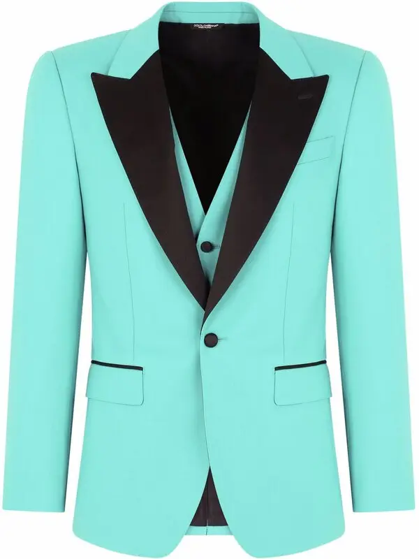 Dolce & Gabbana Sicilia-fit Three-piece Tuxedo Suit - Blue