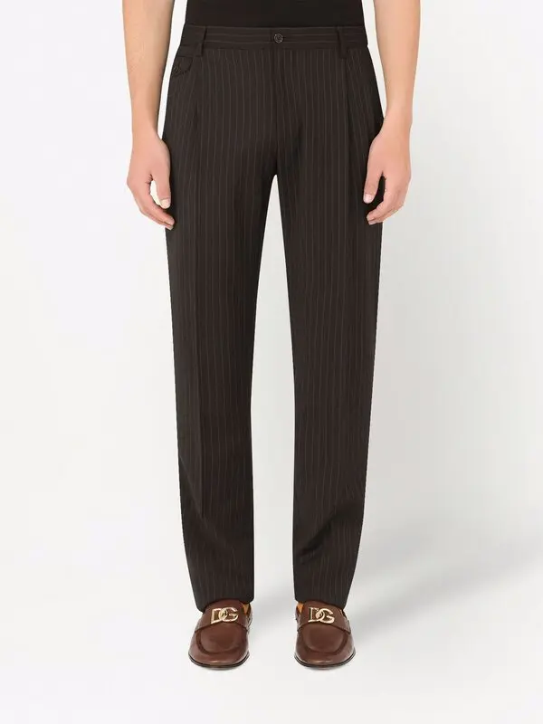 Dolce & Gabbana Pinstripe Wool-blend Trousers