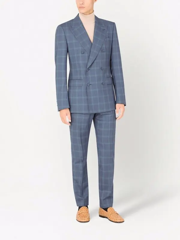 Dolce & Gabbana Sicily-fit Double-breasted Checked Suit