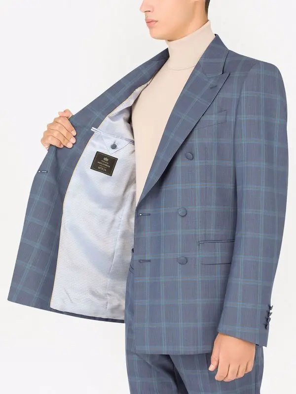 Dolce & Gabbana Sicily-fit Double-breasted Checked Suit