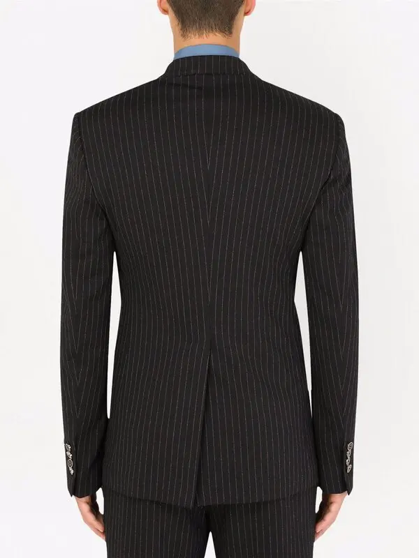 Dolce & Gabbana Pinstriped Single-breasted Blazer - Black