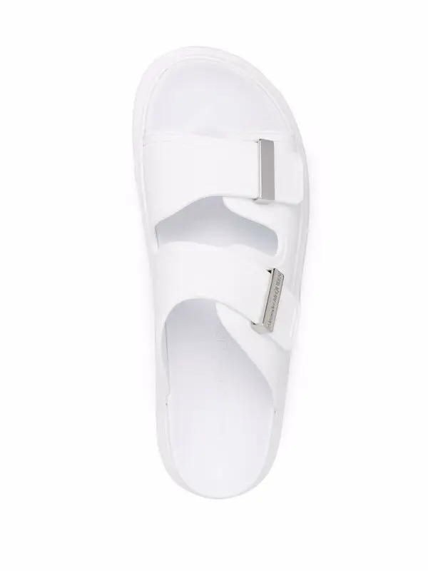 Alexander McQueen Logo-buckle Detail Flat Sandals