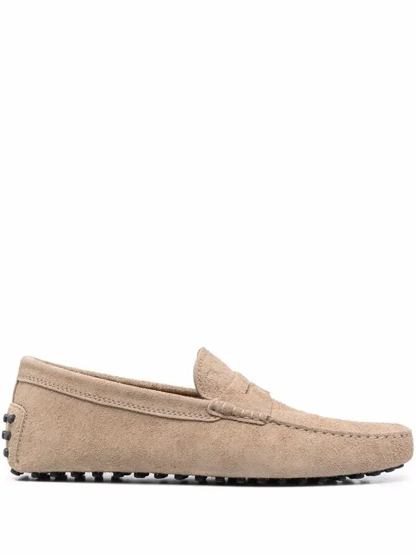 TOD'S City Gommino Suede Driving Shoes - Neutrals