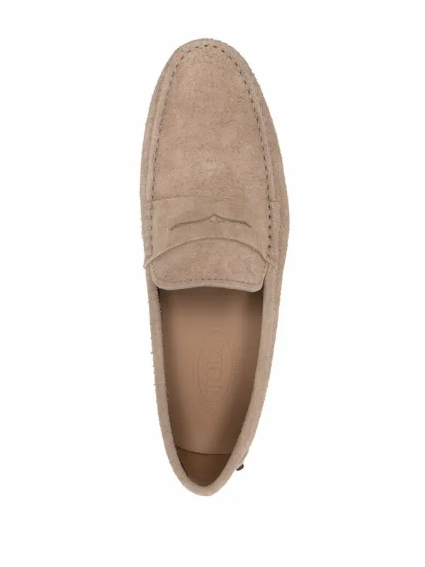 TOD'S City Gommino Suede Driving Shoes - Neutrals