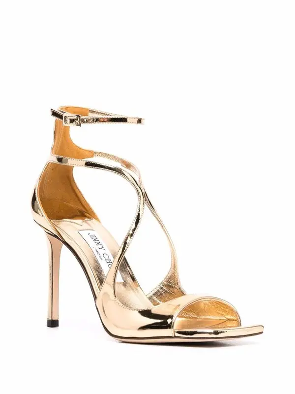 JIMMY CHOO Azia Metallic Sandals