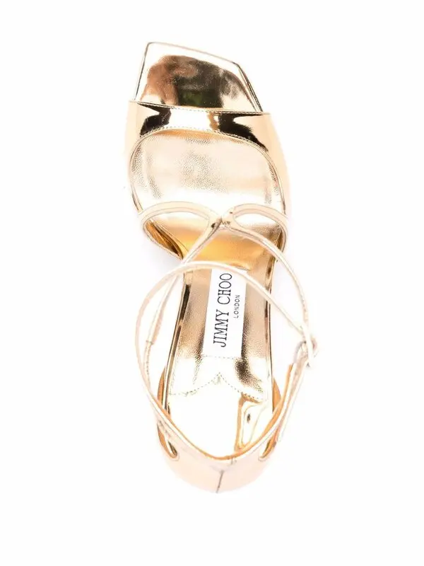 JIMMY CHOO Azia Metallic Sandals