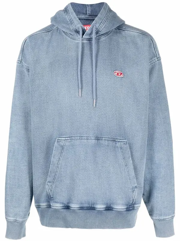 DIESEL® D-um-rib Denim Hoodie - Blue