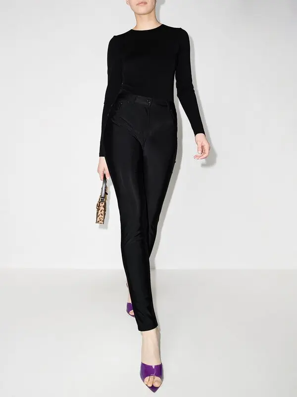 TOM FORD Glossy Skinny Jeans - Black