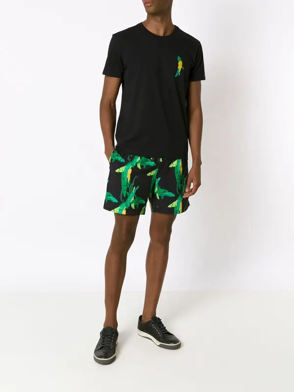 AMIR SLAMA Banana-print Crewneck T-shirt