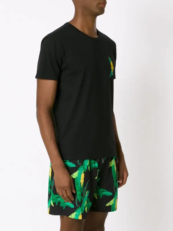 AMIR SLAMA Banana-print Crewneck T-shirt