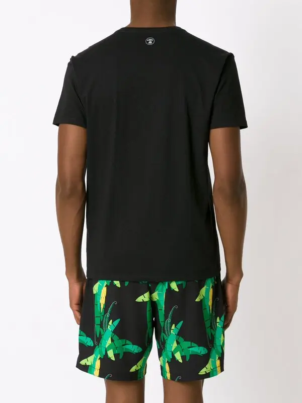 AMIR SLAMA Banana-print Crewneck T-shirt