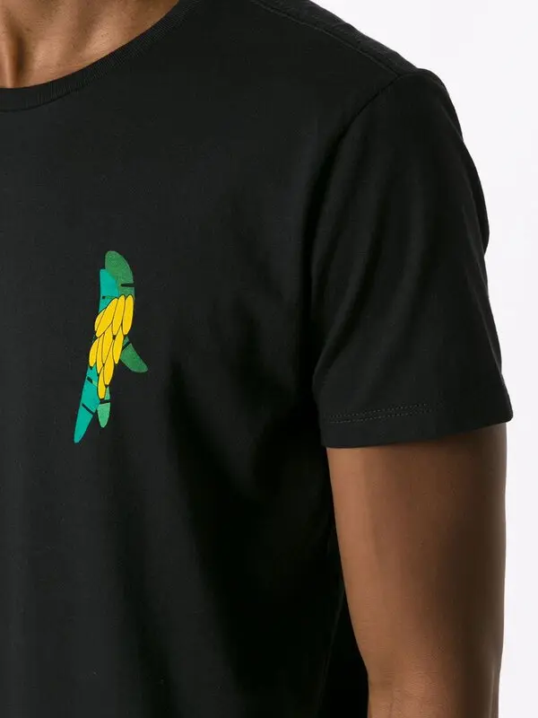 AMIR SLAMA Banana-print Crewneck T-shirt