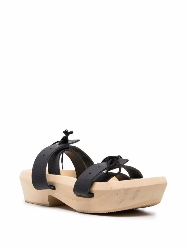 Maison Margiela Wooden-Sole Clog Sandals In Black - 70% Off