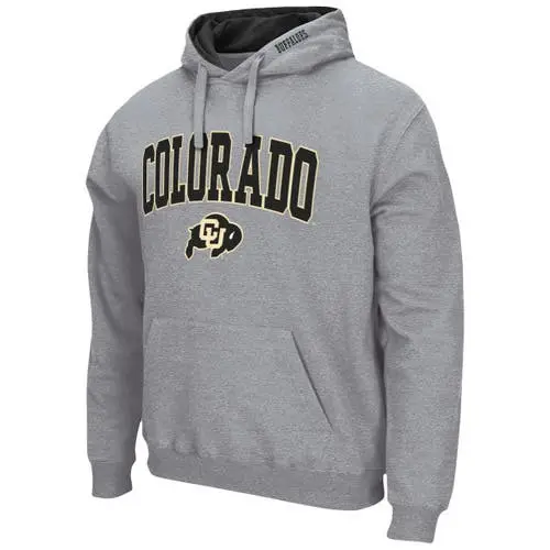 COLOSSEUM Colorado Buffaloes Arch & Logo 3.0 Pullover Hoodie - Heather Gray