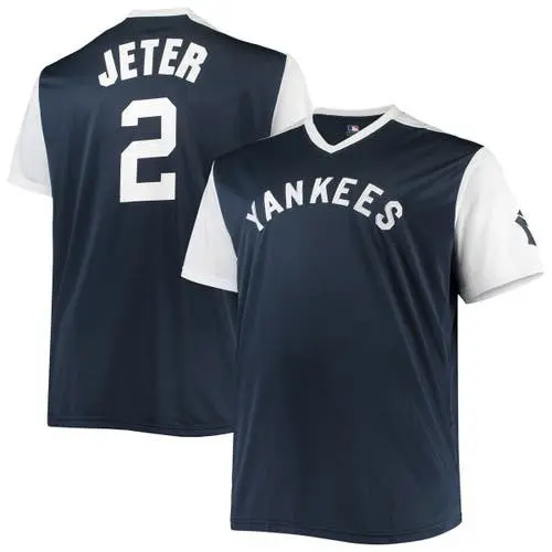 Profile Derek Jeter /white New York Yankees Cooperstown Collection Replica Player Jersey - Navy