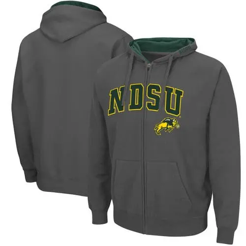 COLOSSEUM Ndsu Bison Arch & Logo 3.0 Full-zip Hoodie