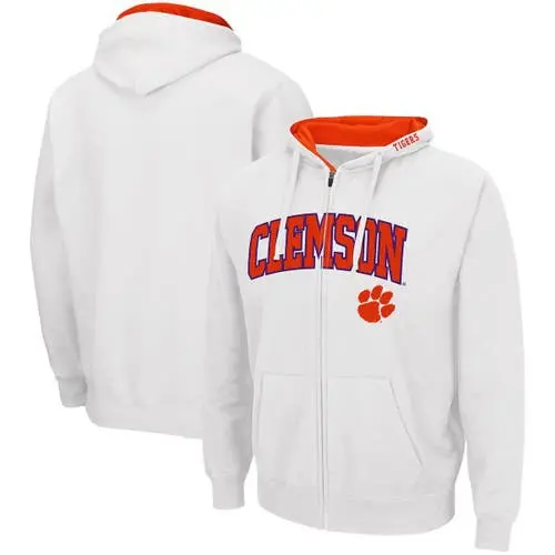 COLOSSEUM Clemson Tigers Arch & Logo Full-zip Hoodie