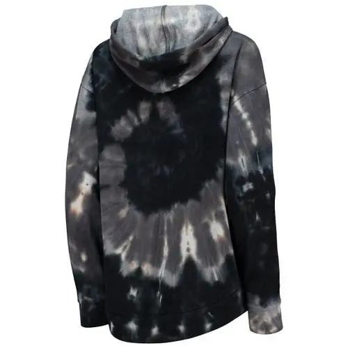 COLOSSEUM Clemson Tigers Tie-dye Oversized Pullover Hoodie - Black