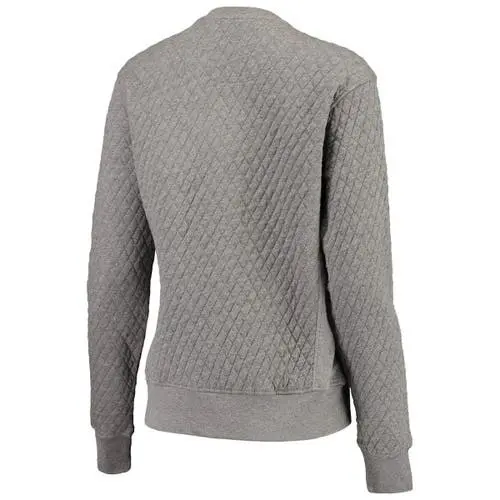 PRESSBOX Lsu Tigers Moose Quilted Pullover Sweatshirt - Heather Gray
