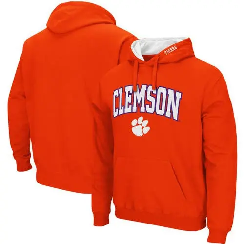 COLOSSEUM Clemson Tigers Arch & Logo 3.0 Pullover Hoodie