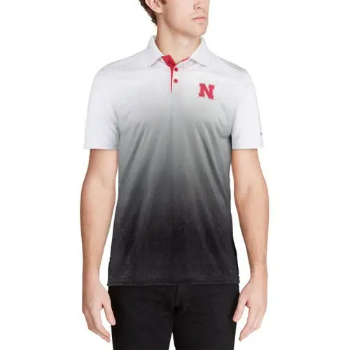 COLOSSEUM Heathered Gray Nebraska Huskers Magic Team Logo Polo