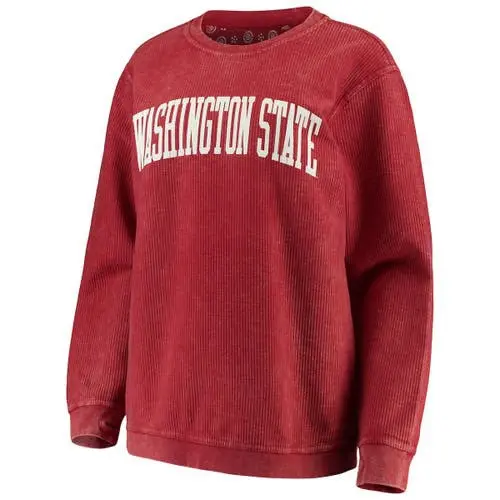 PRESSBOX Washington State Cougars Basic Arch Pullover Sweatshirt