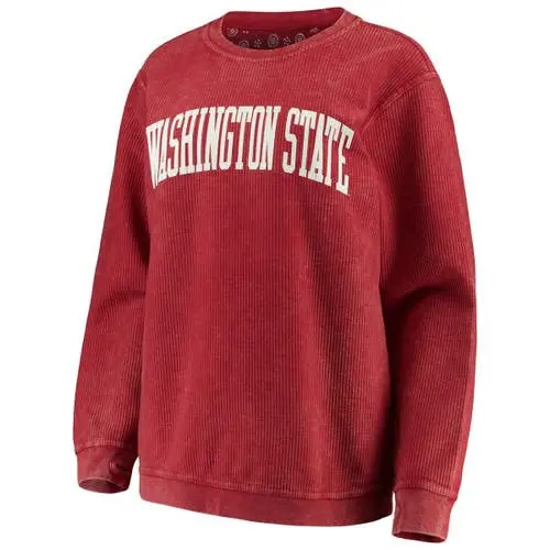 PRESSBOX Washington State Cougars Basic Arch Pullover Sweatshirt