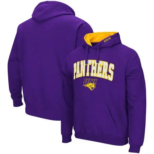 COLOSSEUM Northern Iowa Panthers Arch And Logo Hoodie - Purple