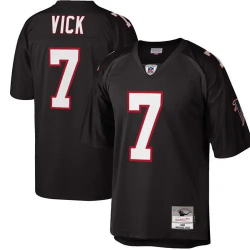Mitchell & Ness Michael Vick Atlanta Falcons 2002 Retired Player Replica Jersey - Black