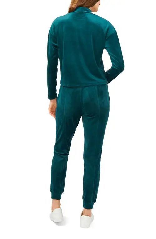 1.State Velour Turtleneck Top