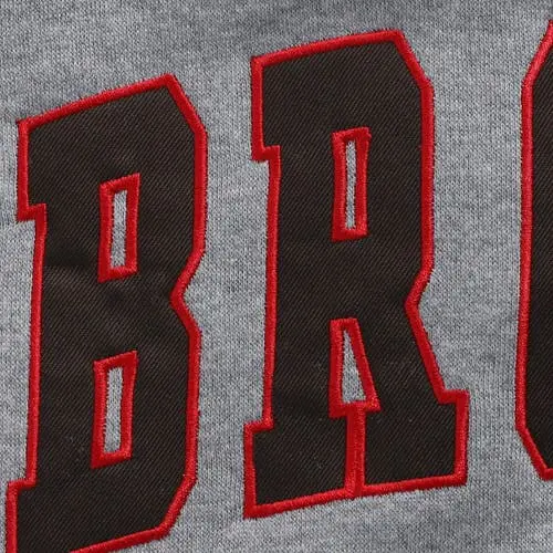COLOSSEUM Heathered Gray Brown Bears Arch & Logo Tackle Twill Pullover Sweatshirt