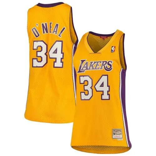 Mitchell & Ness Shaquille O'neal Los Angeles Lakers 1999/00 Hardwood Classics Swingman Jersey - Gold