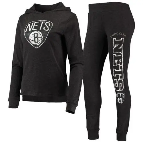 CONCEPTS SPORT Brooklyn Nets Hoodie & Pants Sleep Set - Black