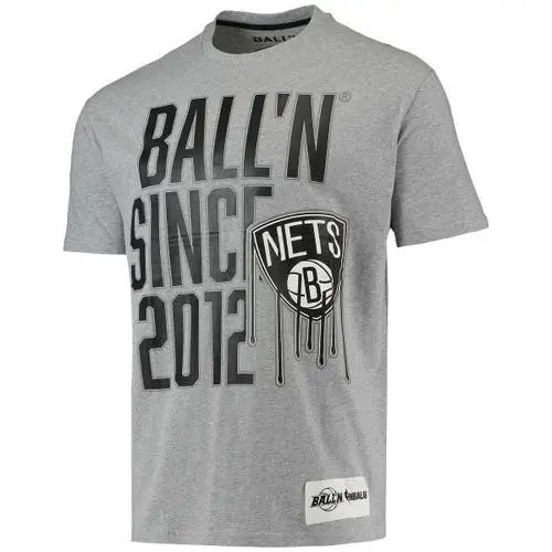 BALL'N Heathered Gray Brooklyn Nets Since 2012 T-shirt