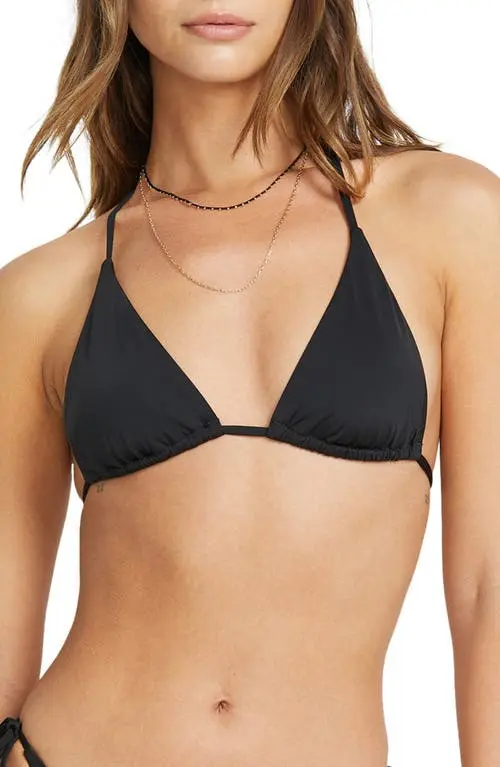BILLABONG Sol Searcher Triangle Bikini Top - Black Pebble