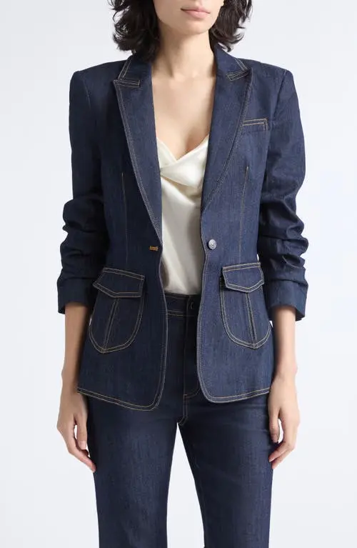 Cinq À Sept Louisa Cotton Blend Jacket - Indigo