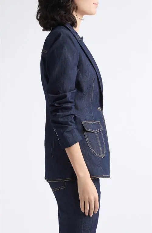 Cinq À Sept Louisa Cotton Blend Jacket - Indigo