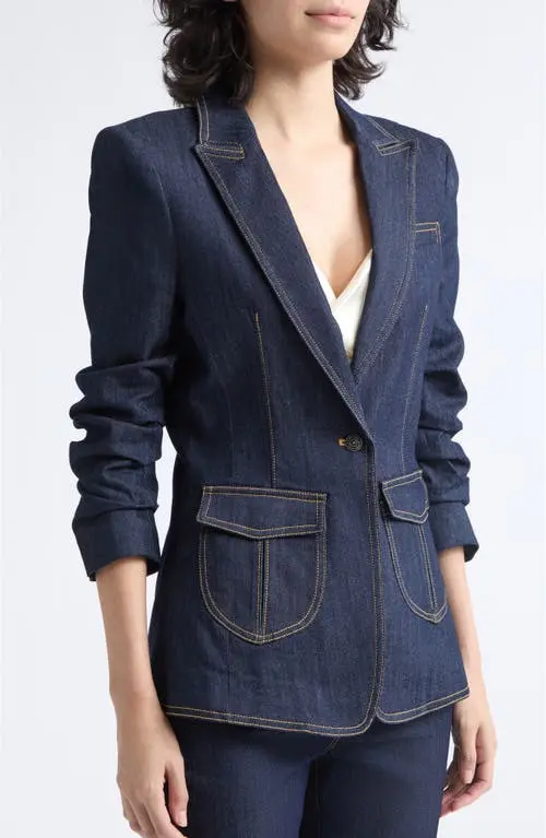 Cinq À Sept Louisa Cotton Blend Jacket - Indigo