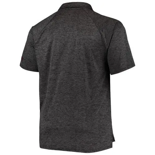 COLOSSEUM Heathered Black Ohio State Buckeyes Big & Tall Down Swing Polo