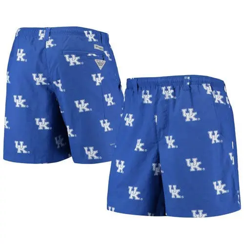 Columbia Pfg Kentucky Wildcats Backcast Ii 6" Hybrid Shorts - Royal