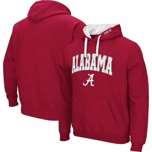 COLOSSEUM Alabama Tide Arch & Logo Pullover Hoodie - Crimson