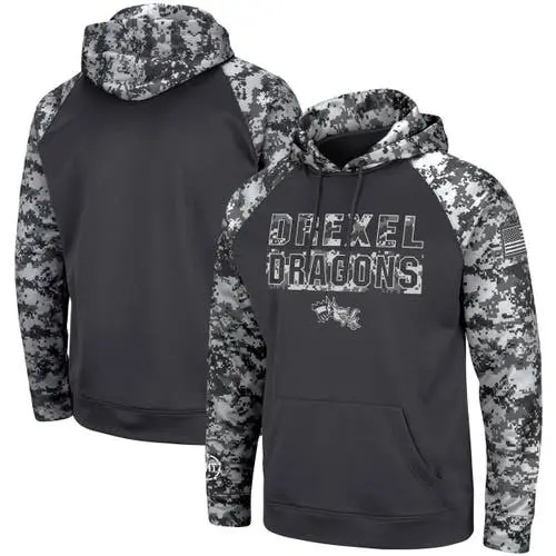 COLOSSEUM Drexel Dragons Oht Military Appreciation Digital Camo Pullover Hoodie - Charcoal