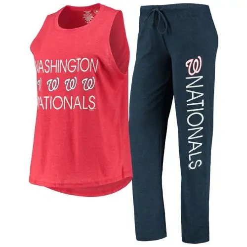 CONCEPTS SPORT Washington Nationals Muscle Tank Top And Pants Sleep Set - Navy