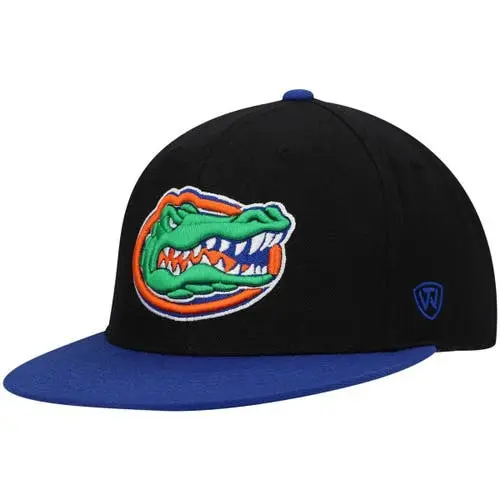 Top Of The World Royal Florida Gators Team Color Two-tone Fitted Hat - Black